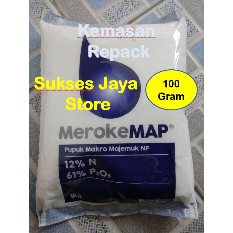 Jual PUPUK MEROKE MAP 100 GRAM REPACK HIDROPONIK MONO AMONIUM PHOSPHATE ...