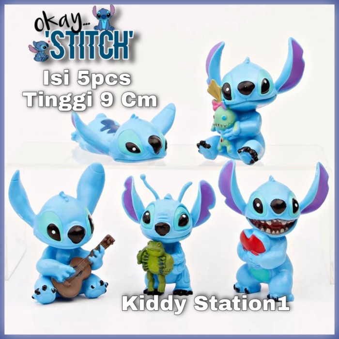 Jual Lilo And Stitch Action Figure Set 5pcs Topper Cake Mainan | Shopee ...