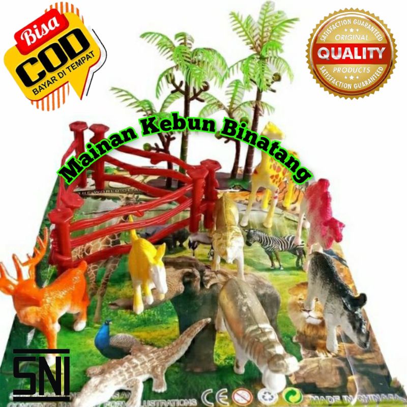 Jual mainan anak hewan miniatur kebun binatang mainan hewan zoo ...