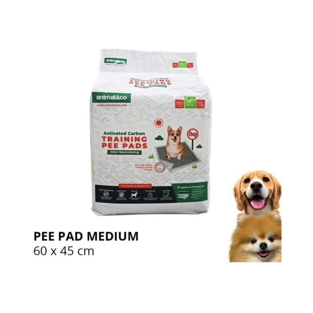 Jual Animal&Co Carbon Medium Pee Pad Alas Pipis Kucing Anjing 60x45 isi ...