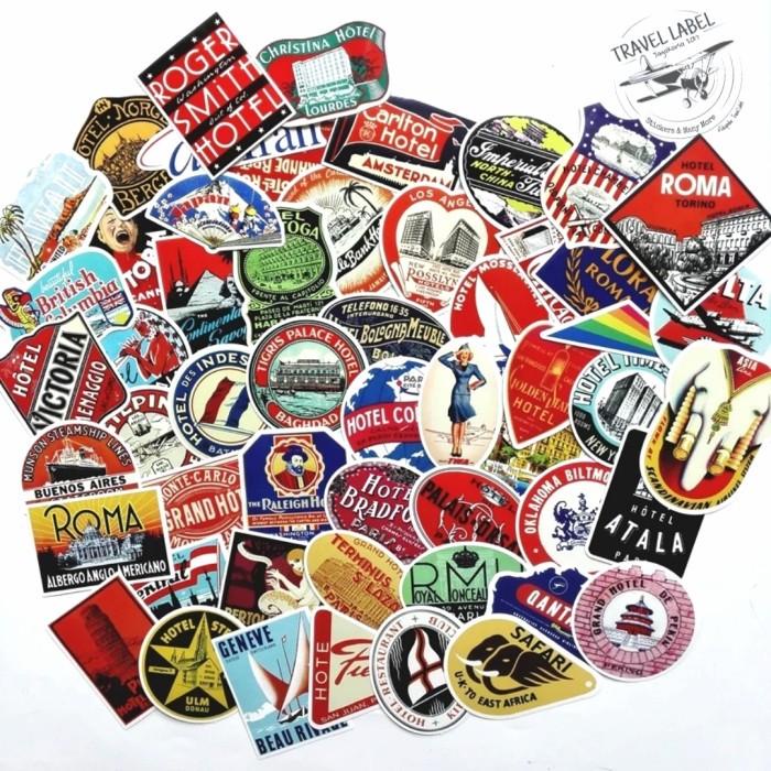 Jual Sticker Stiker Koper 50 Pcs : Retro Hotel Travel Logo / Rimowa ...