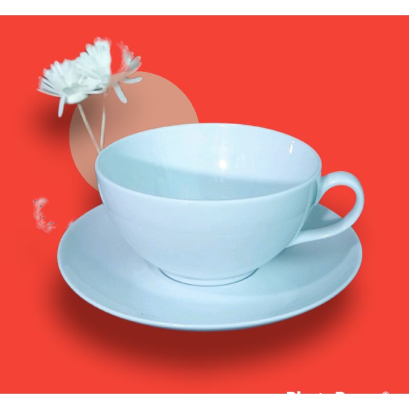 Jual satu set cup saucer keramik/cangkir kopi keramik/cup capucino ...