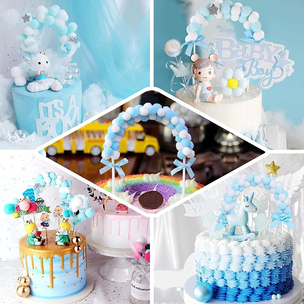 Jual Cake Topper / Topper Kue Pompom Arch | Shopee Indonesia