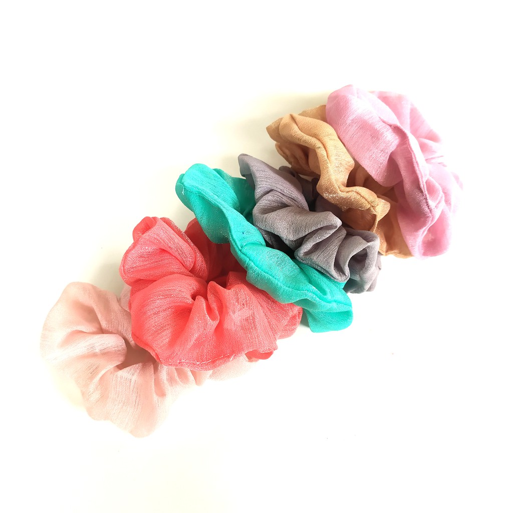 Jual SCRUNCHIE JEPANG CERUTTI SIFON - Polos Gliter - Kuncir Ikat Rambut ...