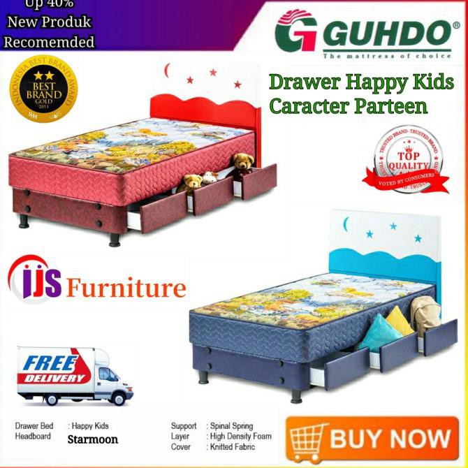Jual Guhdo Fullset Springbed Drawer Happy Kids Hb Starmoon Uk 100X200 ...