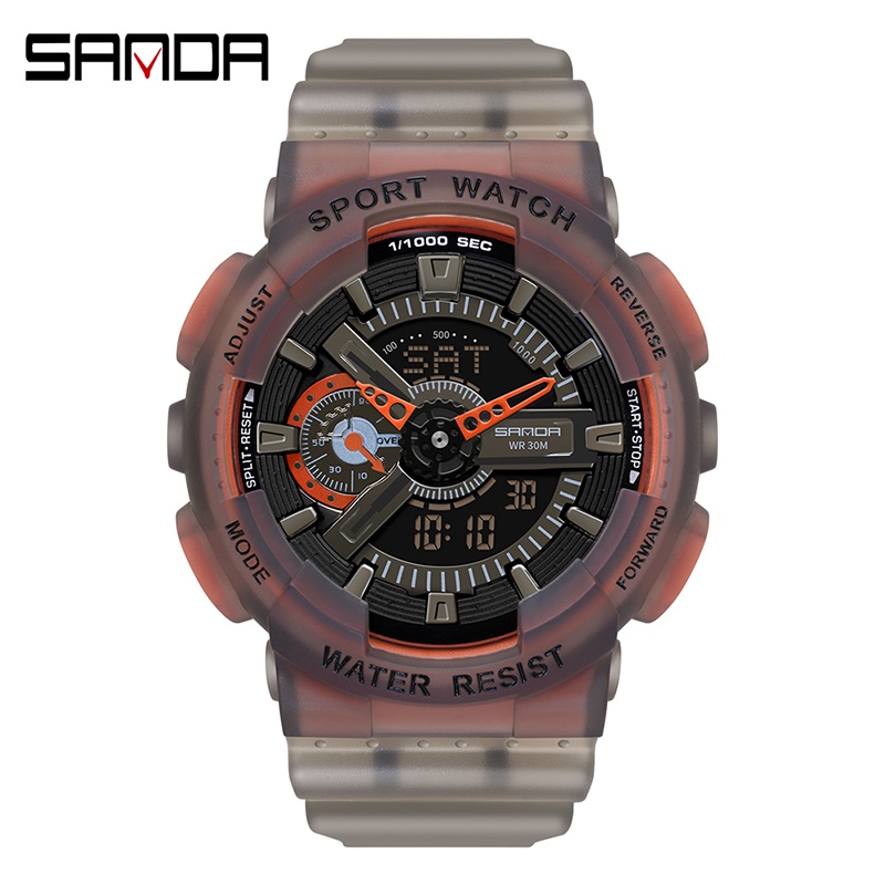 Jual SANDA 3029 Jam Tangan Pria Digital Analog Tali Rubber Shockproof ...