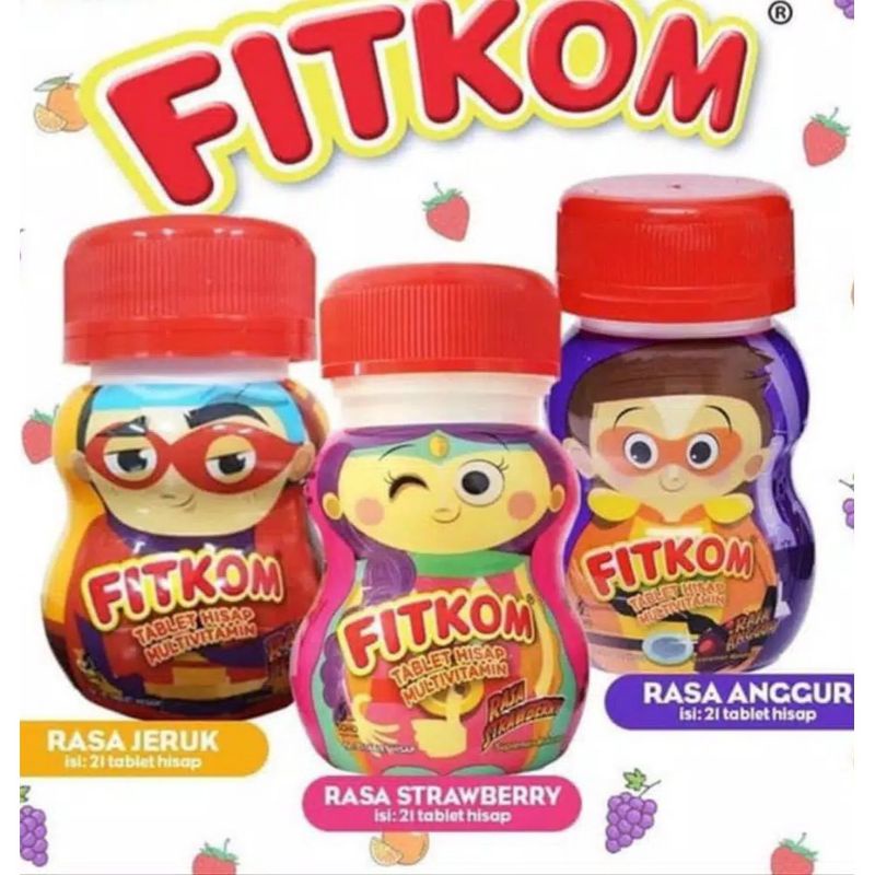 Jual FITKOM Vitamin Anak isi 21 - Tablet Hisap 3 Rasa (EXP feb 2023 ...
