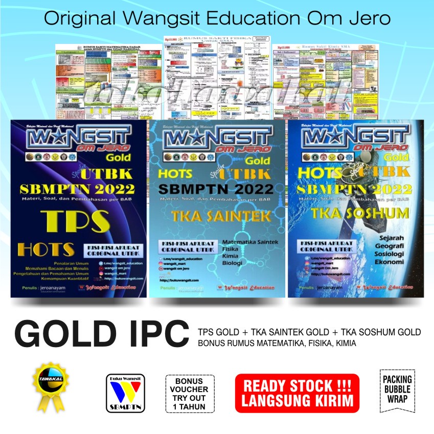 Jual Buku Wangsit 2022 / GOLD IPC / SAINTEK / SOSHUM / UTBK SBMPTN 2022 ...