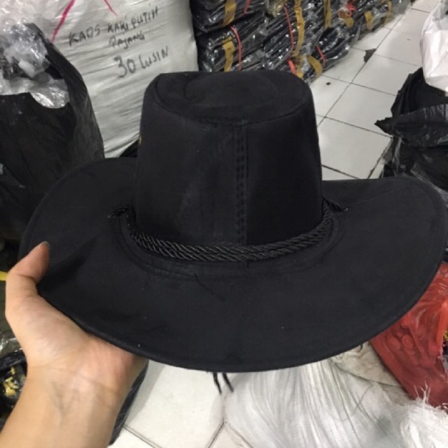 Jual Topi Cowboy Laken - Topi Cowboy - Topi Koboi | Shopee Indonesia