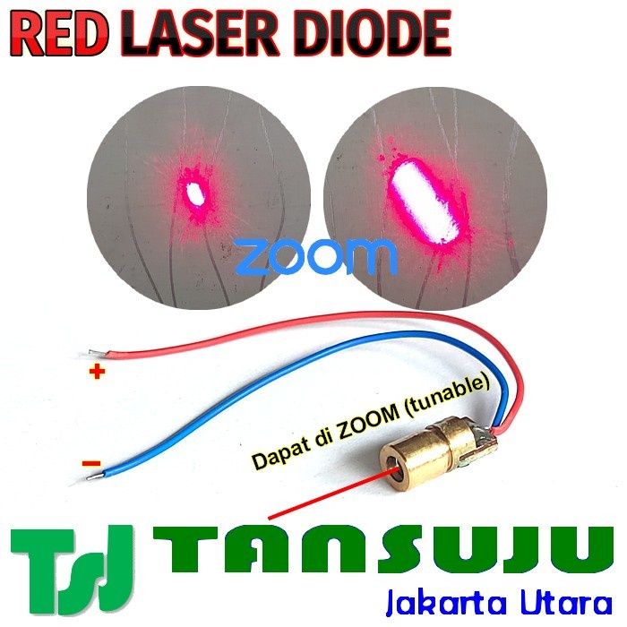 Jual Red Laser Diode Dioda Laser Merah 5V Tunable Kepala Tembaga Dapat ...
