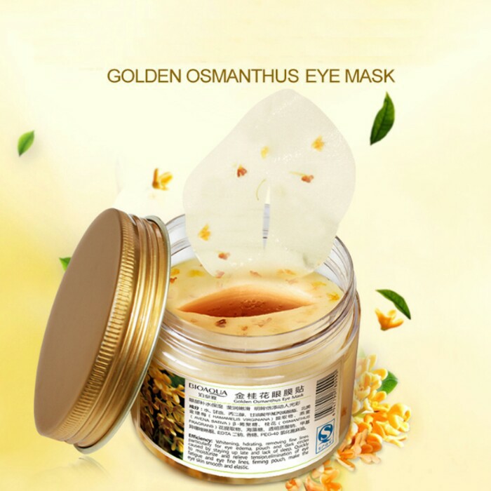 Jual BIOAQUA GOLDEN OSTHAMUS EYE MASK ( MASKER MATA isi 80 LEMBAR ...