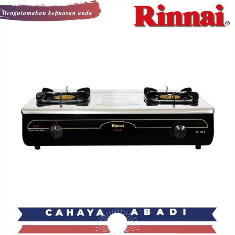 Jual KOMPOR GAS RINNAI RI-712-A / RI-712A / RI 712 A STAINLESS STEEL ...
