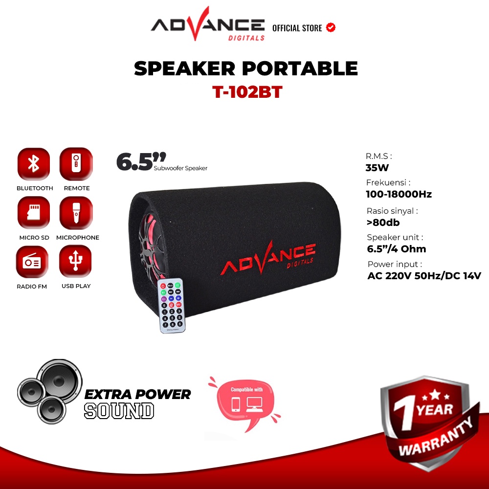 Jual Advance T102 BT - Multimedia Speaker with Subwoofer System ...