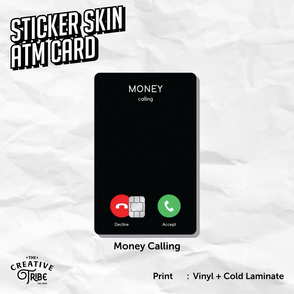 Jual Money Calling - Sticker Skin Card - Vinyl ATM Debit Credit Emoney ...