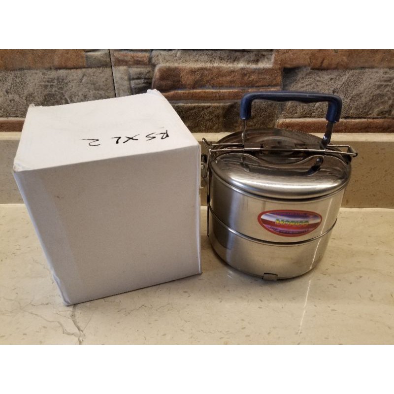 Jual Rantang Stainless Steel 14 cm Susun 2 Morico TANPA DUS | Shopee ...