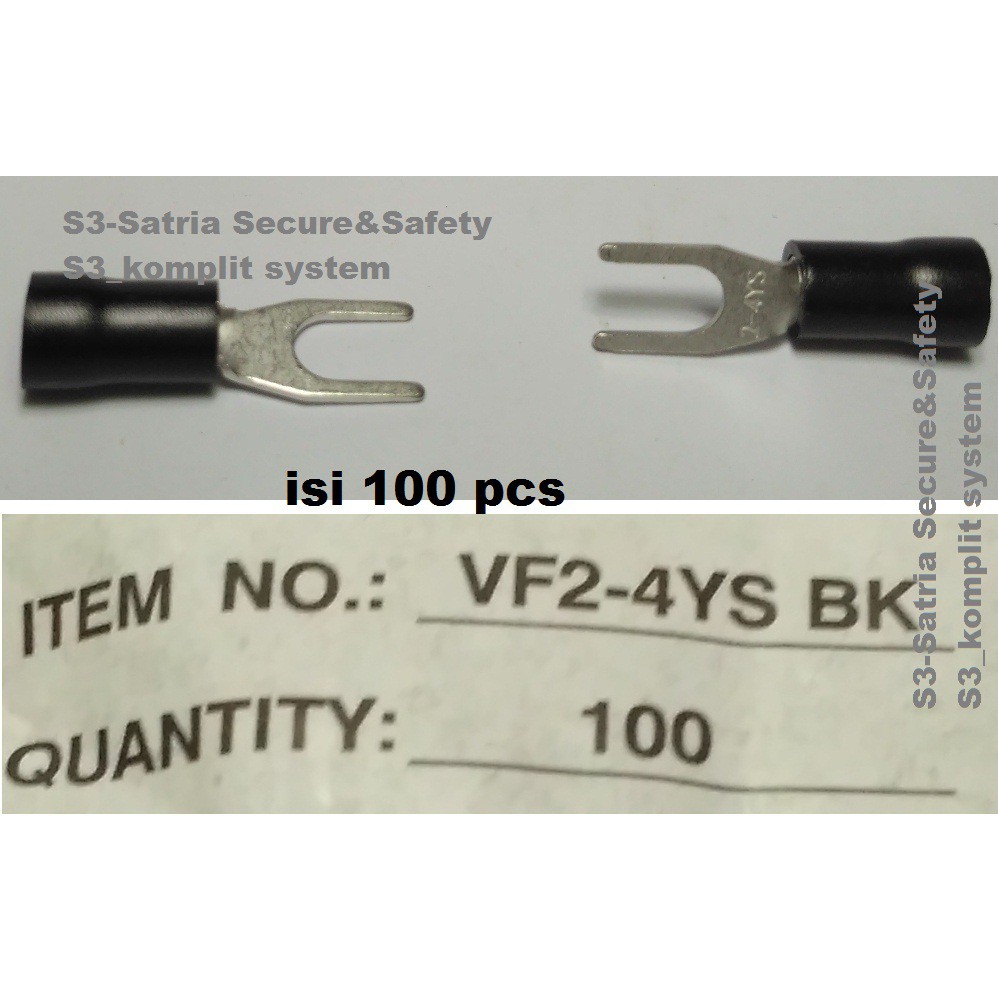 Jual SKUN Y 2,5 MM HITAM / SKUN Y VF 2-4YS / CABLE LUG Black 2,5mm | Shopee Indonesia