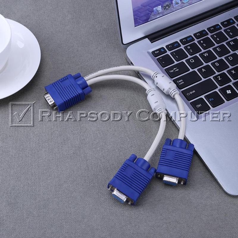 Jual Kabel VGA Splitter 1 Computer To Dual 2 Monitor 15pin Two Ports Male To Female | Shopee ...