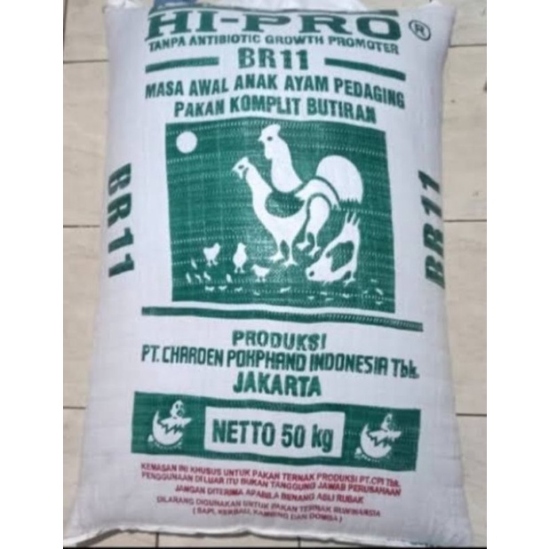 Jual BR11 PUR AYAM BROILER PEDAGING 50KG BR 11 HI-PRO HI PRO CHAROEN ...