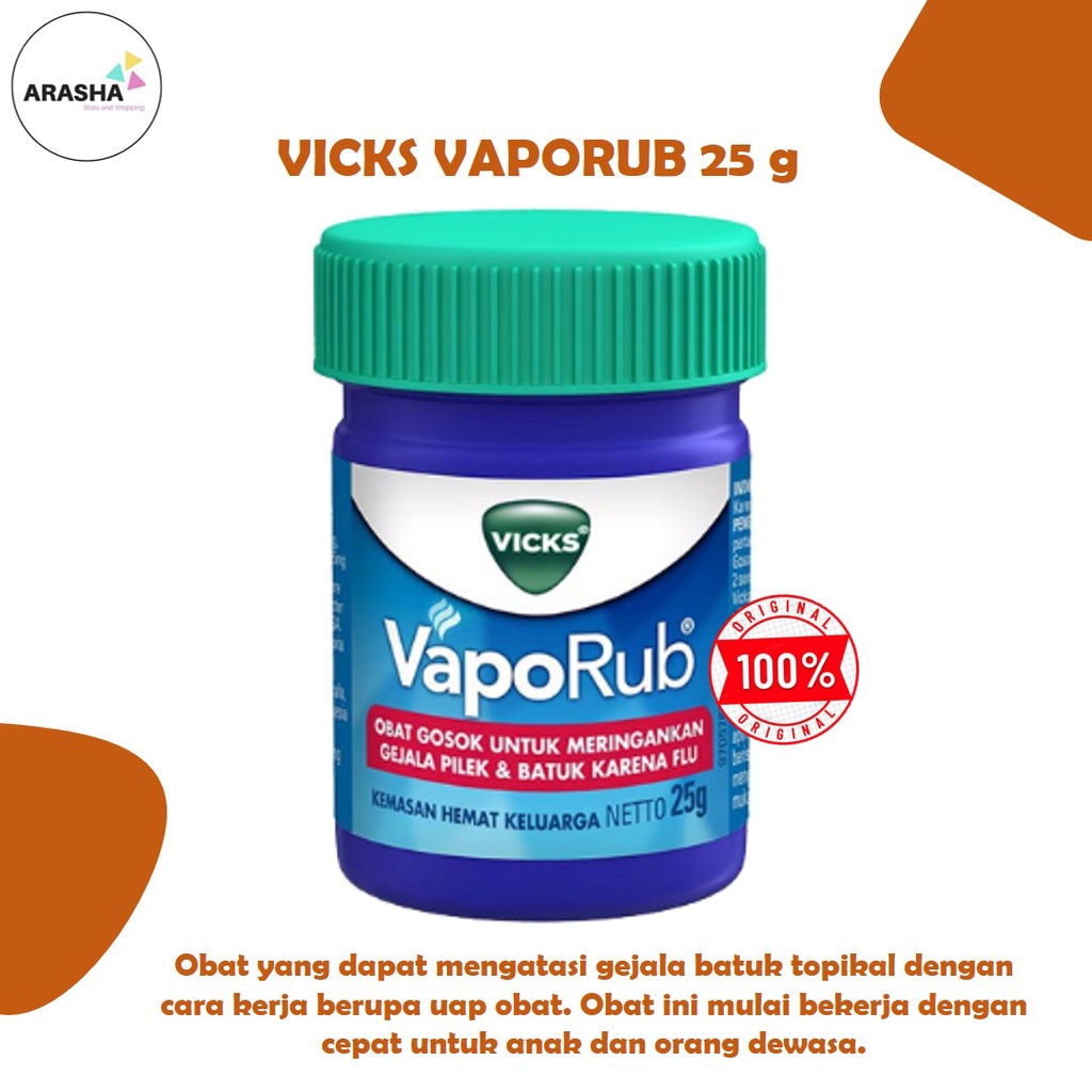 Jual VICKS VAPORUB Balsem 25 Gr dan 50 Gr Melegakan pernapasan/Hidung tersumbat/Pilek | Shopee ...