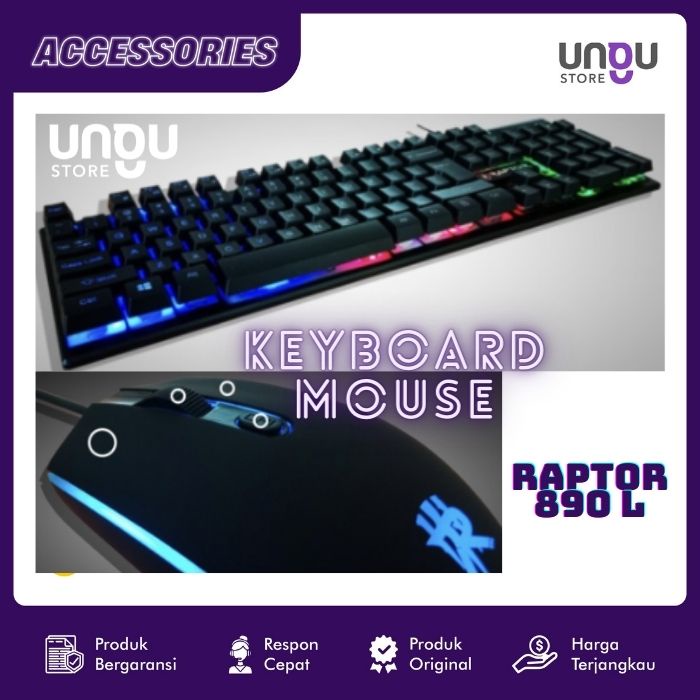 Jual KEYBOARD MOUSE RAPTOR 890 L | Shopee Indonesia