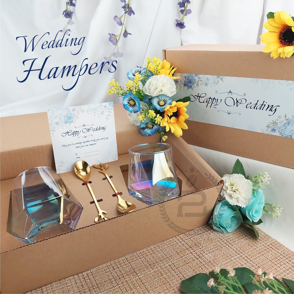 Jual Wedding Hampers Gift Box Nikah Pernikahan Parcel Glass Aestehtic ...