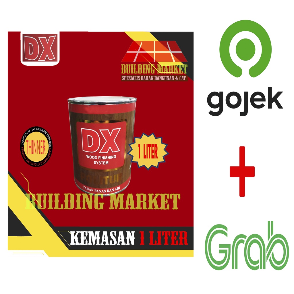 Jual POLITUR DX PLITUR KAYU PELITUR KAYU DX TAHAN PANAS DAN AIR 1 LITER ...