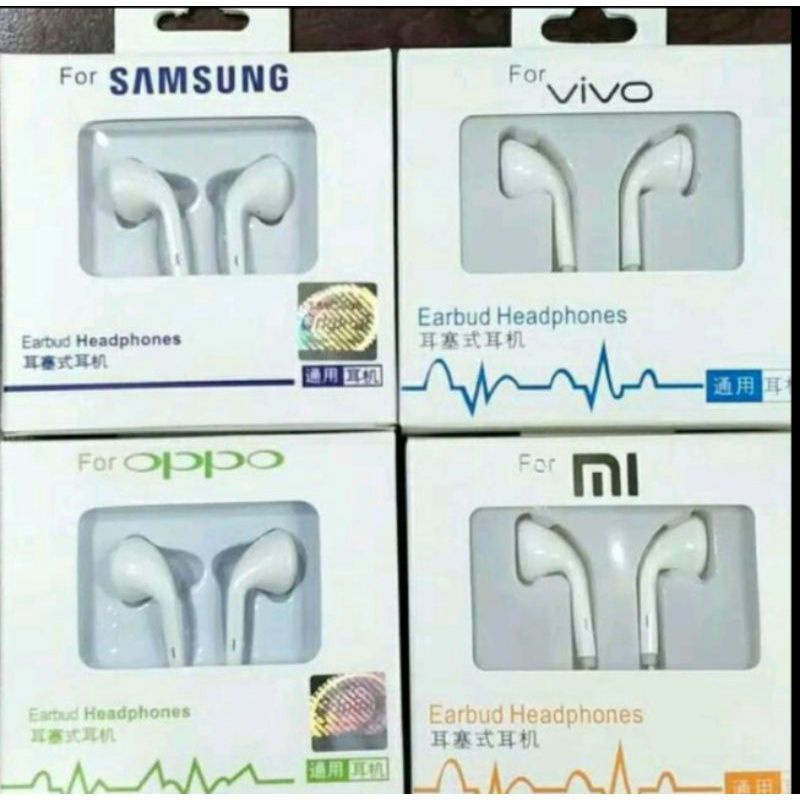 Jual headset earbud handphone support bisa buat semua hp JACK 3.5 mm ...