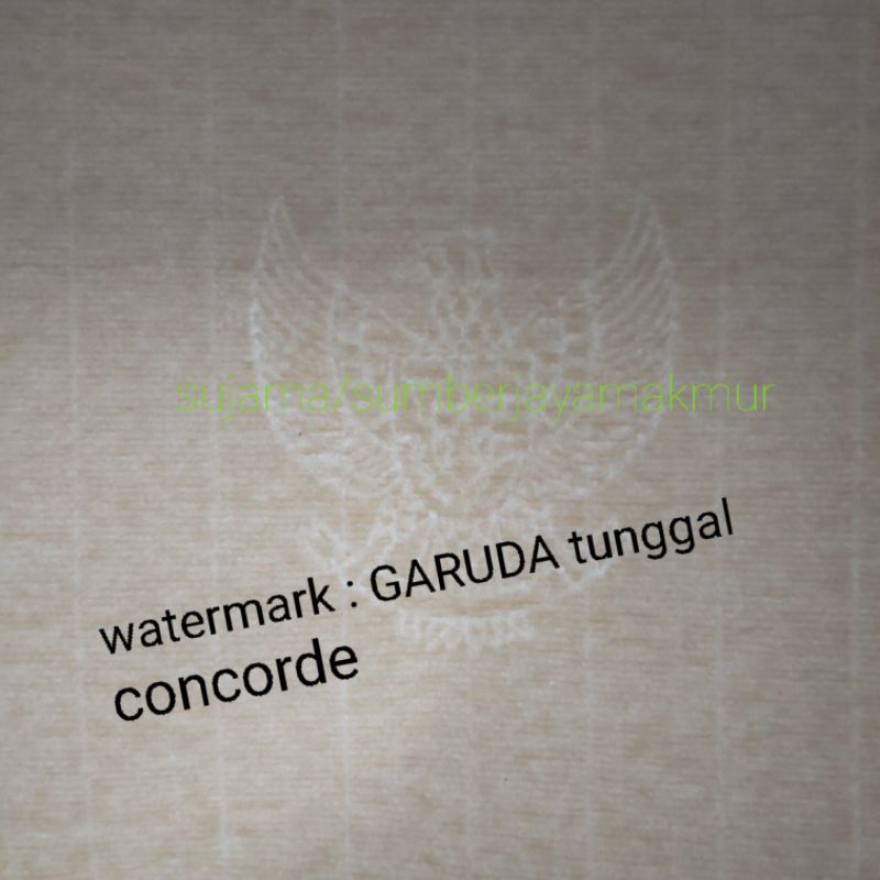 Jual Kertas Garuda Tunggal - Watermark Paper - Kertas Ijazah/Piagam ...