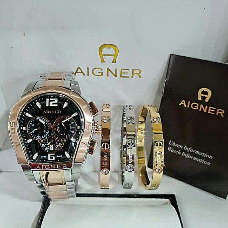 Jual Jam Tangan Pria Aigner Palermo Chronograph Dial Stainless Steel ...