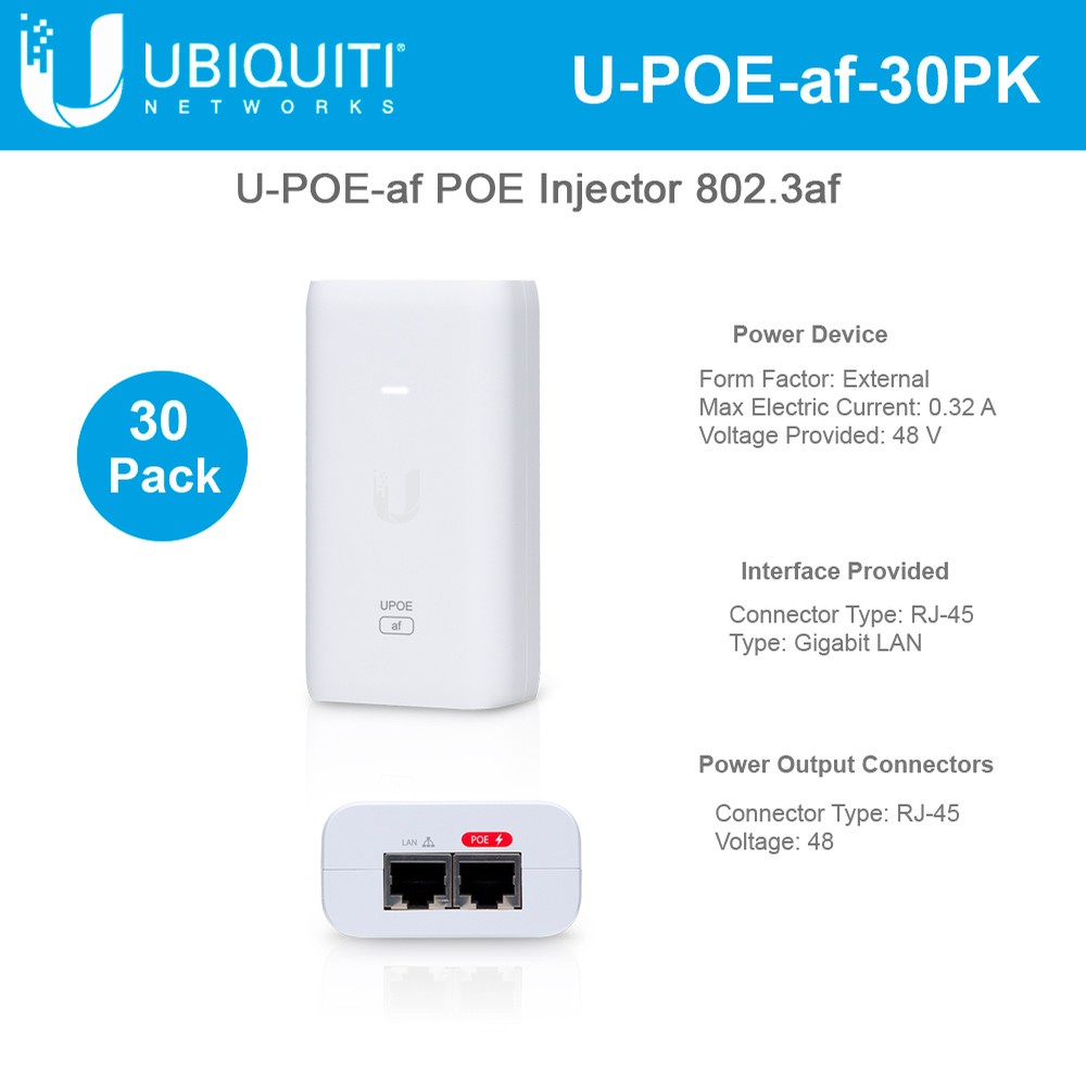 Jual Ubiquiti Gigabit PoE adapter 48V/0.32A U-POE-AF | Shopee Indonesia