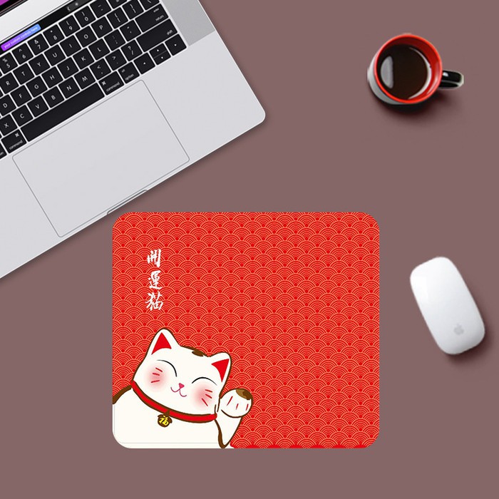 Jual Mouse Pad / Mousepad / Tatakan Tetikus Motif Kucing Keberuntungan ...