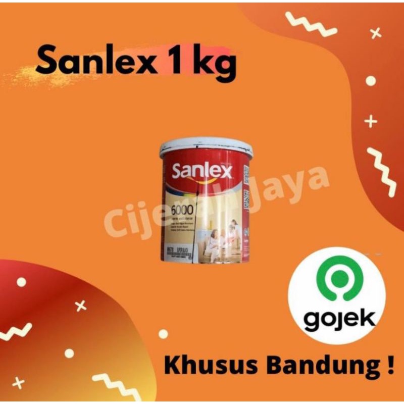 Jual Cat Tembok Sanlex 1 KG Sanlex 6000 Warna Putih/Hitam | Shopee ...