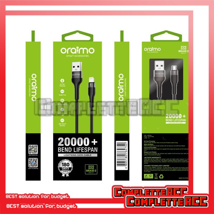 Jual Oraimo Kabel Data Iphone Lightning USB Cable Fast Charging OCD-L71 ...