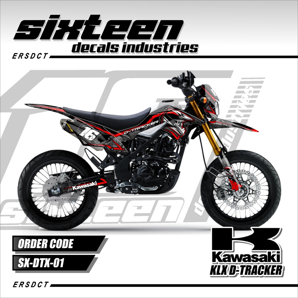 Jual Decal Sticker Motor Cross Supermoto Kawasaki KLX Dtracker 150 New ...