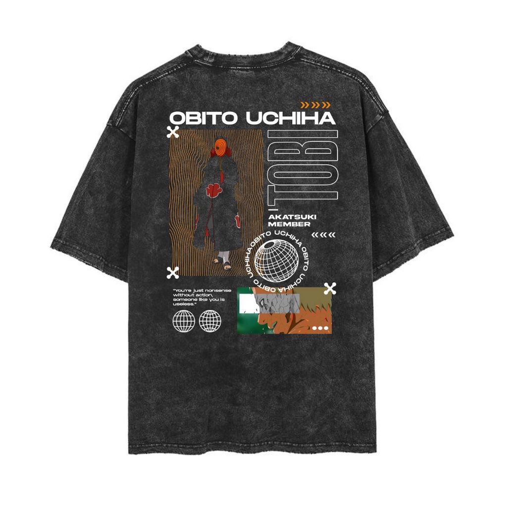 Jual Psycho Crucify "Obito Uchiha" Oversized Streetwear T-Shirt | Stone ...