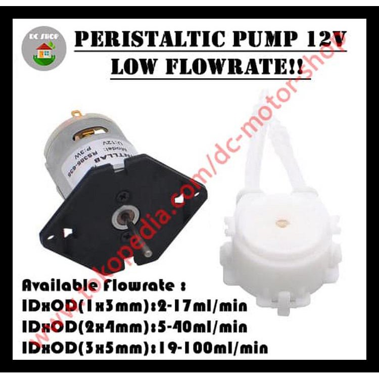 Jual Peristaltic Pump Dosing Pump 12V Dc Pompa Peristaltik Water Liquid Air Kode 59 | Shopee ...