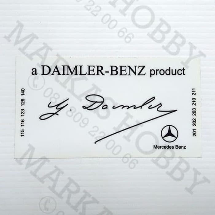 Jual Stiker / Sticker Mercedes Daimler Benz Quality Control Putih ...