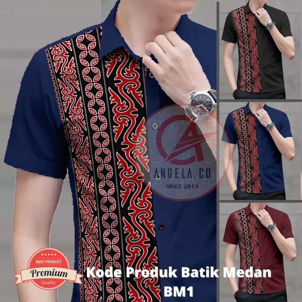Jual Angelaco | Kemeja Batik Batak | Batik Etnik Lengan Pendek Pria ...