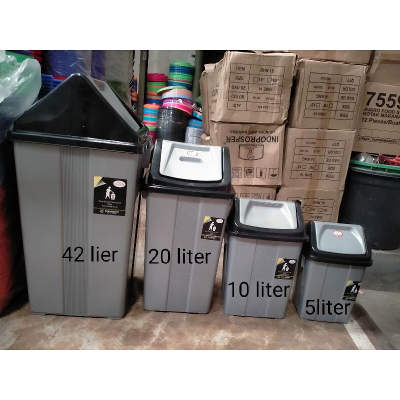 Jual MPW TEMPAT SAMPAH SILVER ABU SERBAGUNA BERBAGAI UKURAN 42 liter 20 liter 10 liter 5 liter ...