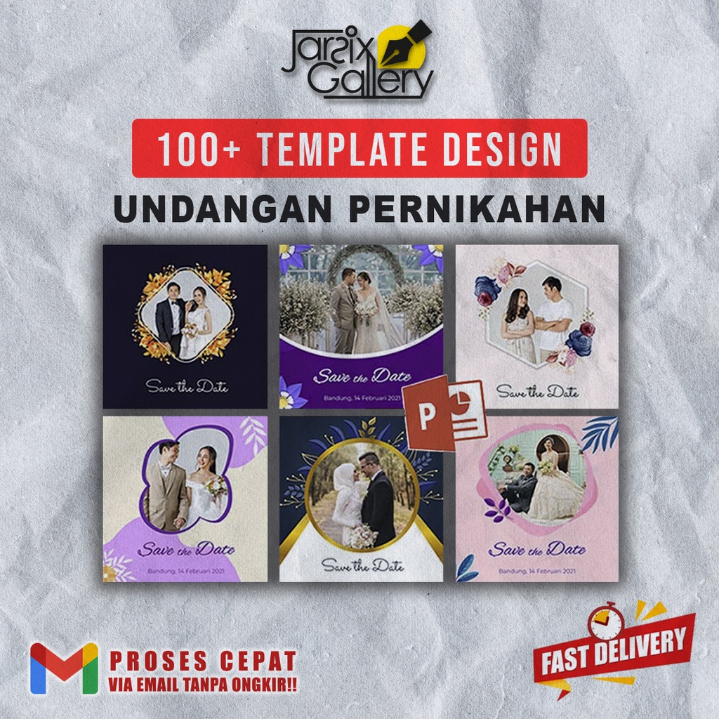Jual 100+ Template Design Undangan Pernikahan Format PPT Vol.2 Premium ...