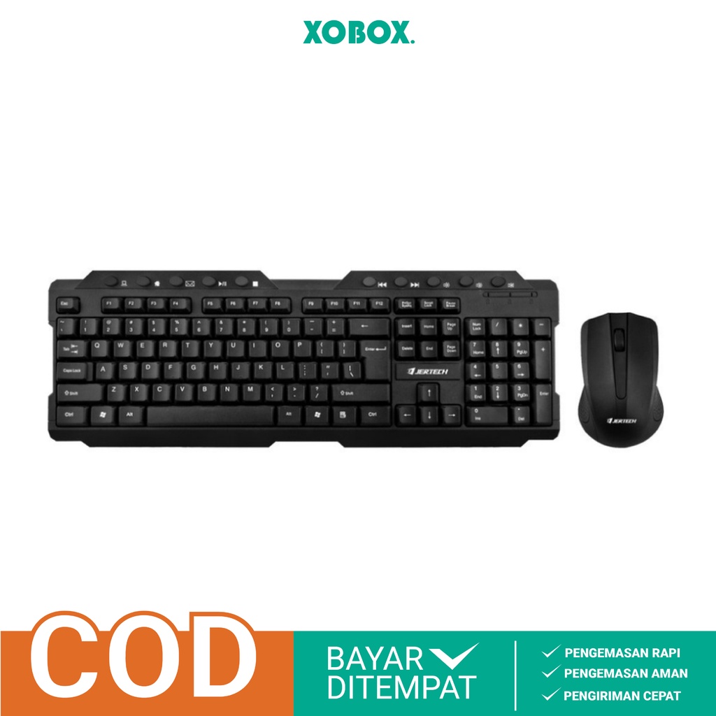 Jual Paket 1 Set Keyboard Dan Mouse KM200 Membrane Keyboard Wireless ...