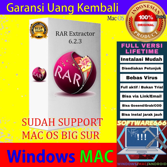 Jual Software Extract RAR / ZIP: RAR Extractor - The Unarchiver 6.2.3 ...