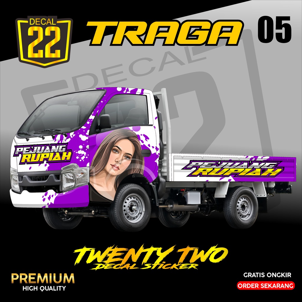 Jual DECAL STICKER TRAGA ISUZU PICK UP FULL BODY /UBAH NAMA /FOTO , DUA ...