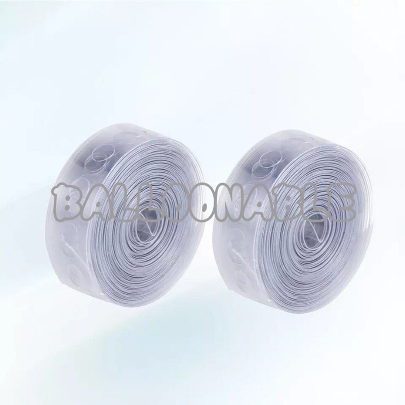 Jual HappyBalloon PVC Transparan Stripe Tape Double Chain 5 meter ...