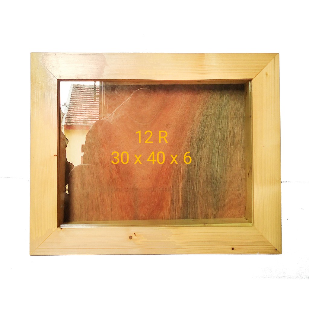 Jual Pigura mahar rustic 3D frame 12R - pigura kayu pinus - pigura jati ...