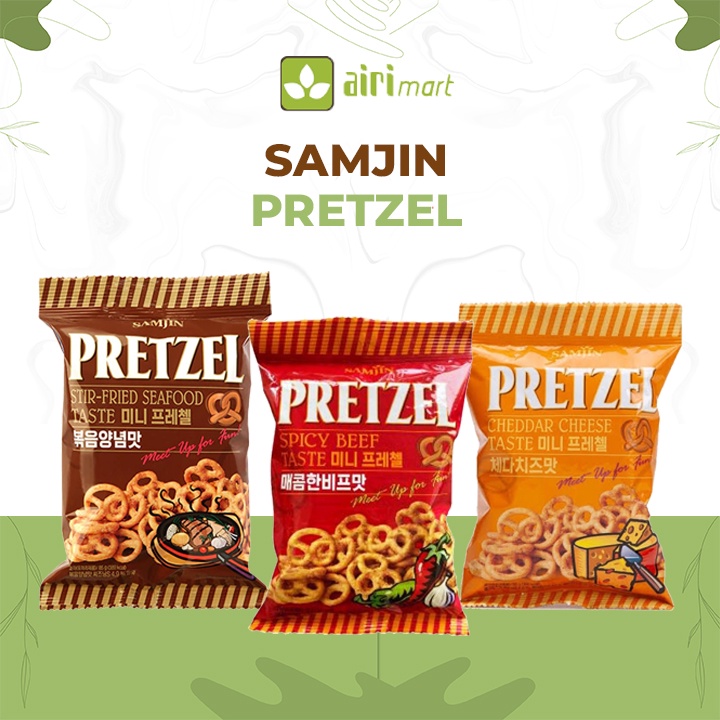 Jual Samjin Pretzel Snack Spicy Beef/Stir Fry Seafood 85 gr | Shopee ...