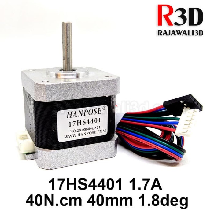 Jual Nema 17 Stepper Motor 17HS4401 1.7 A 40N.cm 40mm 1.8deg with Plug+kbl | Shopee Indonesia