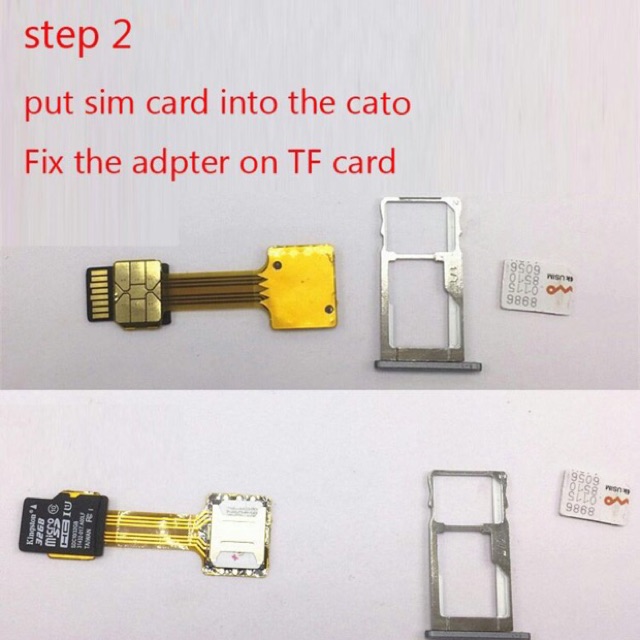 Jual Hybrid Micro Converter Nano SIM Card to Micro SD Card Konektor ...