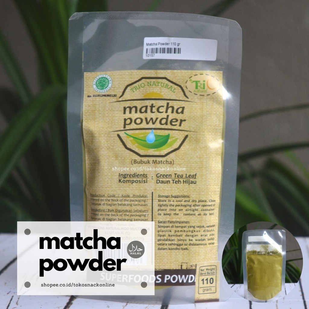 Jual Matcha Powder 110 gram Trio Natural | Shopee Indonesia