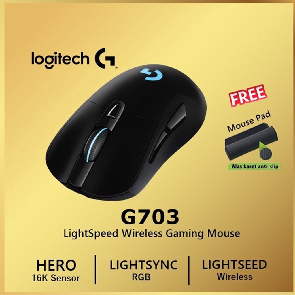 Jual Logitech G703 Wireless Gaming Mouse - Logitech G 703 Lightspeed ...